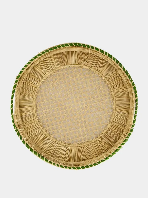 La DoubleJ Raffia Woven Tray