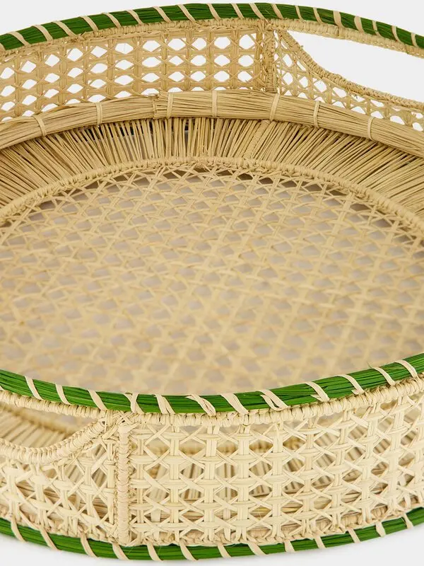 La DoubleJ Raffia Woven Tray