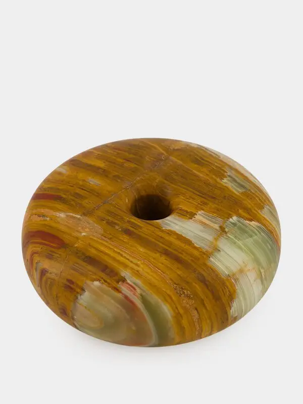 ZACONI Sora Cairn Onyx Medium Candle Holder