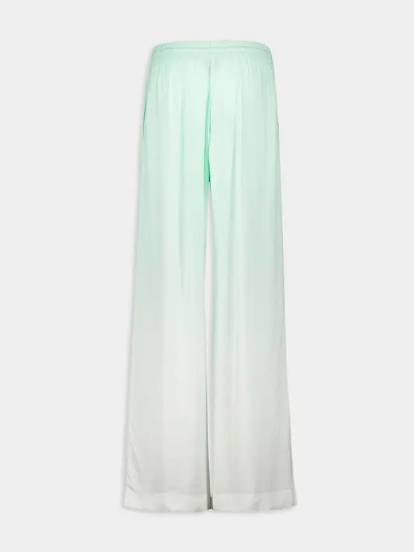 Casablanca Gradient Monogram Jacquard Trousers - Green