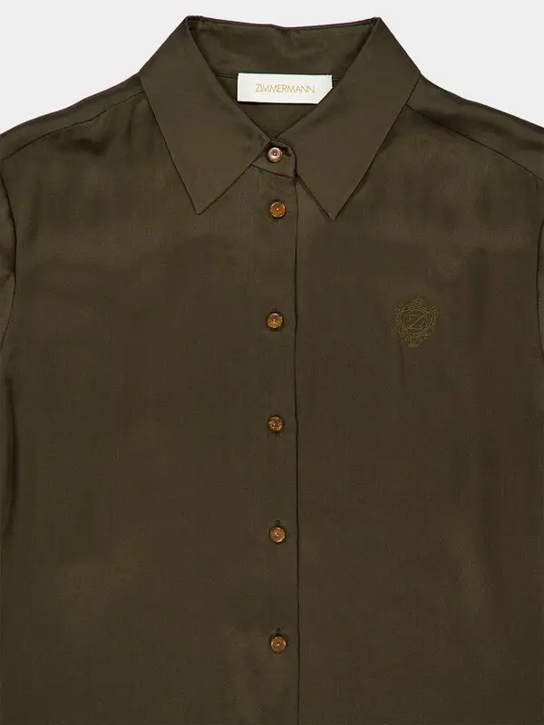 Zimmermann Hypnotic Satin Shirt - Green