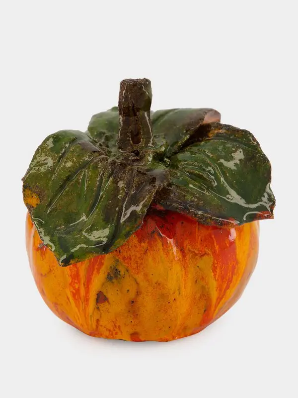 Studio Bongard Medium Ceramic Persimmon Sculpture - Orange