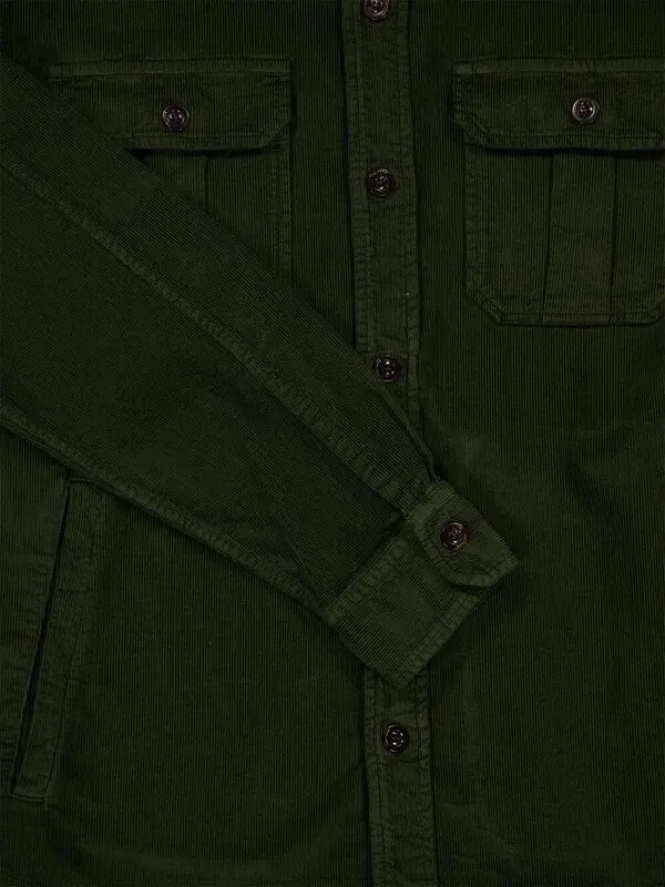 Boglioli Cotton Overshirt With Pockets - Green