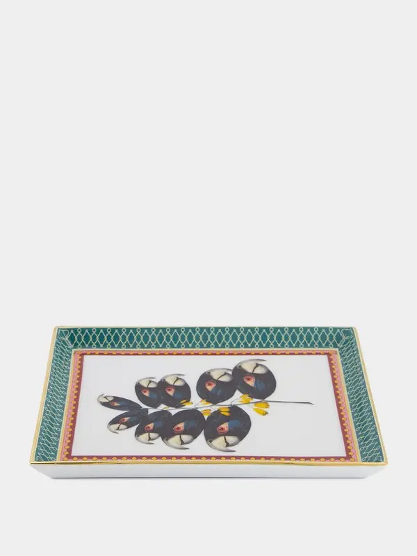 La DoubleJ Parrotstem Forest Porcelain Trinket Tray