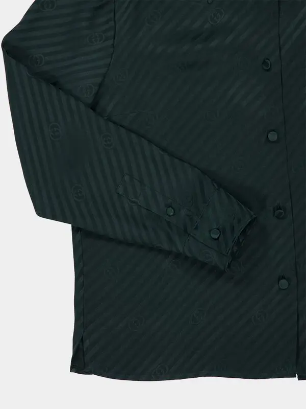 Gucci Interlocking Gg Silk Jacquard Shirt
