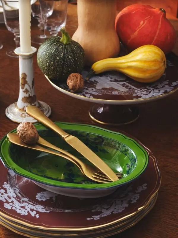 GINORI 1735 Oriente Italiano Oval Porcelain Bowl - Green