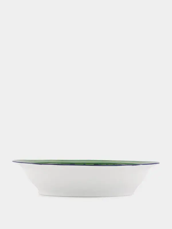 GINORI 1735 Oriente Italiano Oval Porcelain Bowl - Green
