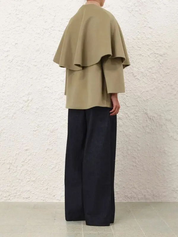 Zimmermann Palm Rebellion Tie Neck Cape