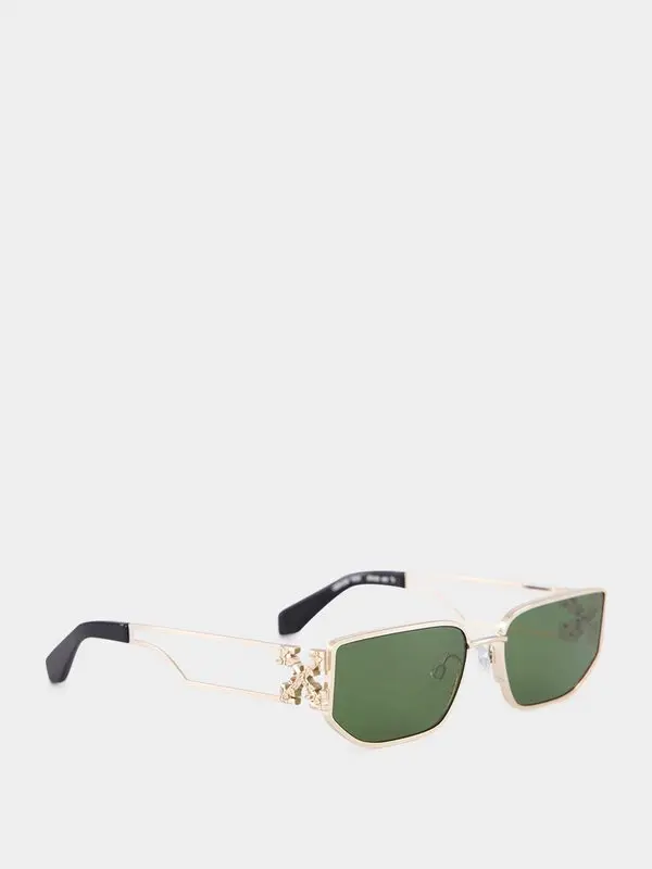Off-White Allen Gold-tone Metal Sunglasses