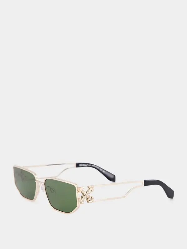 Off-White Allen Gold-tone Metal Sunglasses