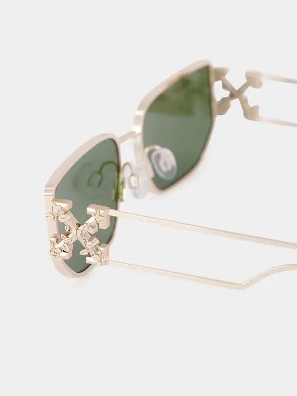 Off-White Allen Gold-tone Metal Sunglasses