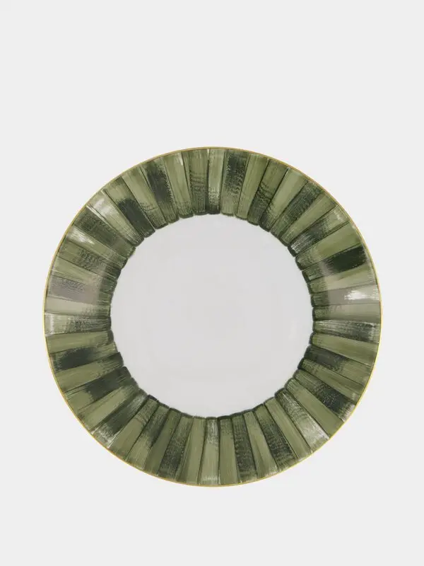 MARIE DAAGE Ruban Dinner Plate Coupe - Green