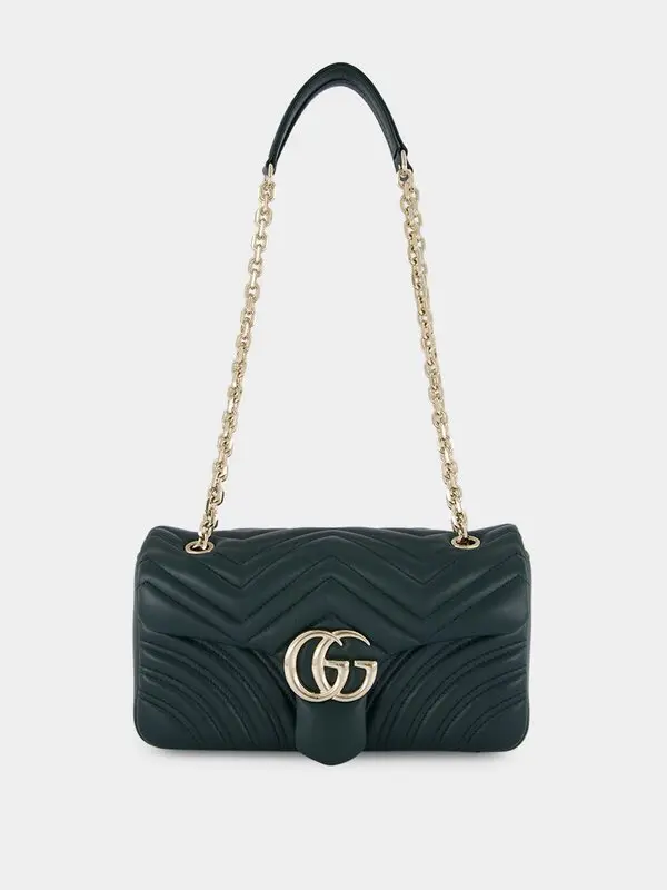 Gucci Gg Marmont Leather Shoulder Bag - Green