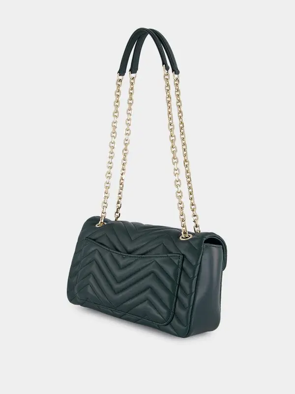 Gucci Gg Marmont Leather Shoulder Bag - Green
