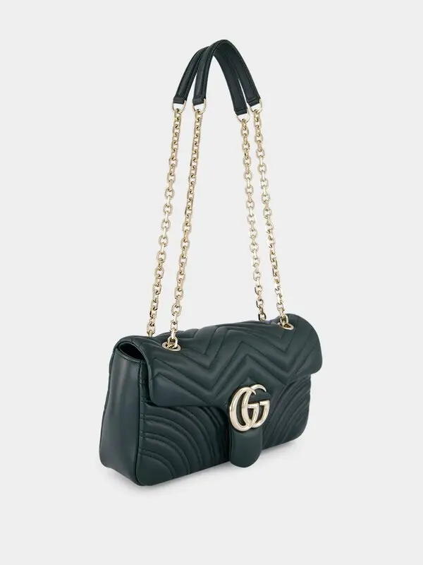 Gucci Gg Marmont Leather Shoulder Bag - Green
