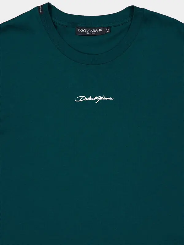 Dolce & Gabbana Dark Cotton T-shirt - Green