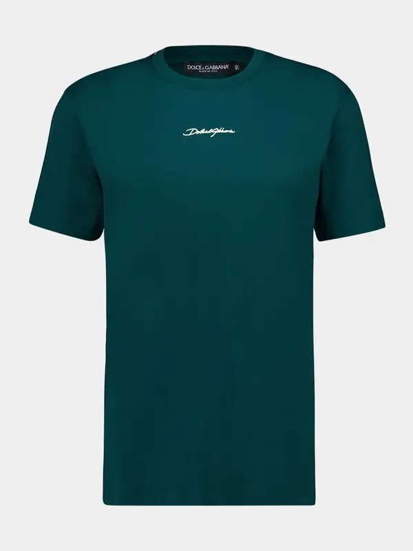 Dolce & Gabbana Dark Cotton T-shirt - Green