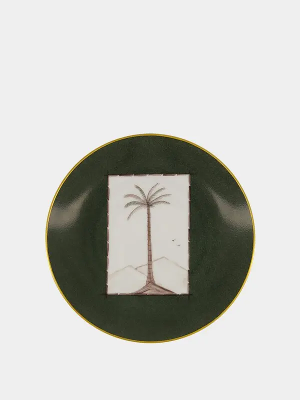 MARIE DAAGE Cartouche Colonie Salad Plate Set - Green