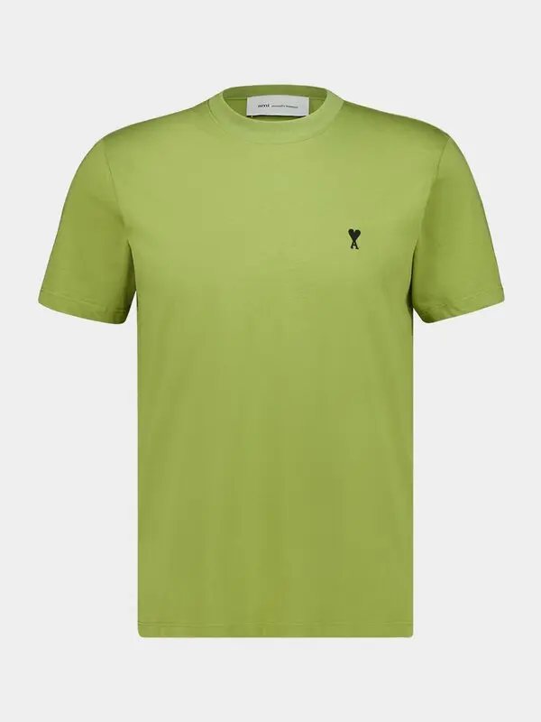 Ami Matcha De Coeur Cotton T-shirt - Green