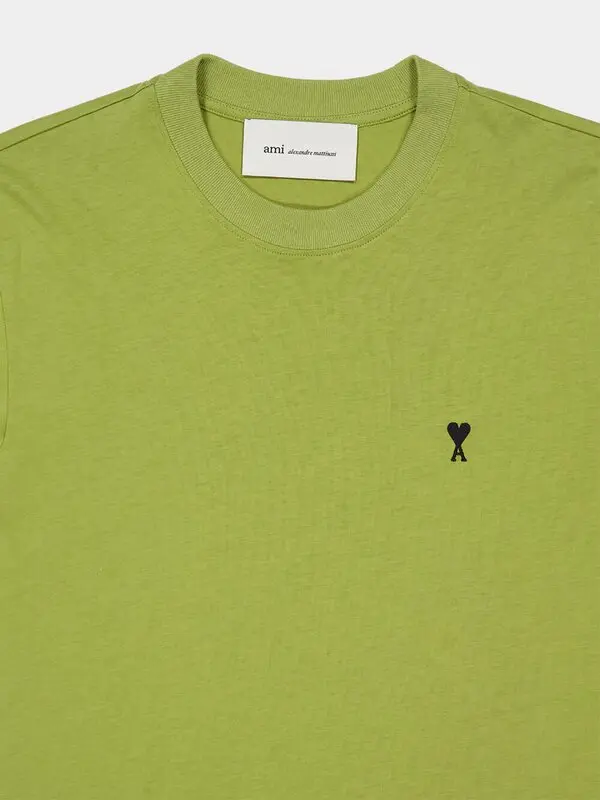 Ami Matcha De Coeur Cotton T-shirt - Green