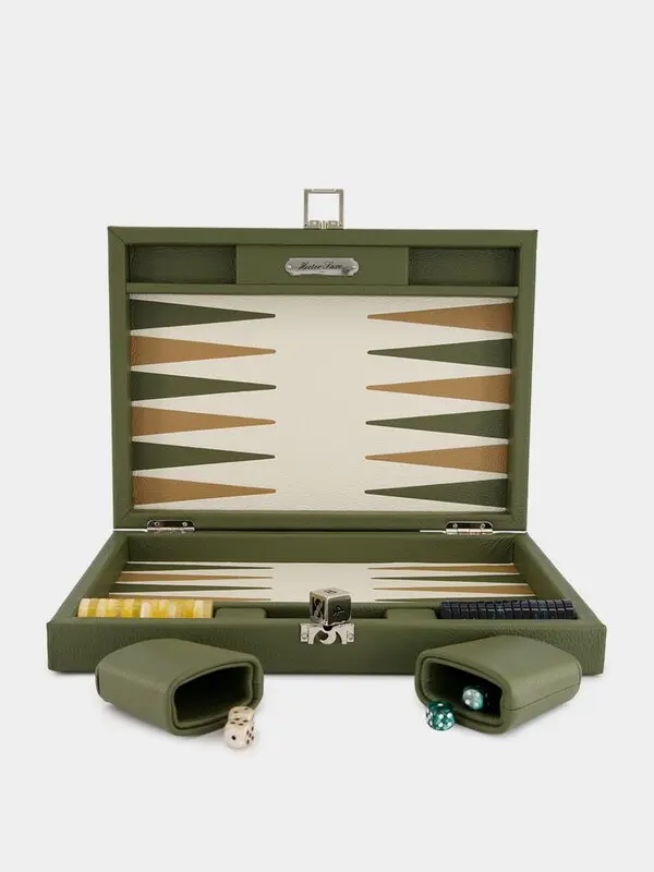 Hector Saxe Paris Medium Baptiste Backgammon Set - Green