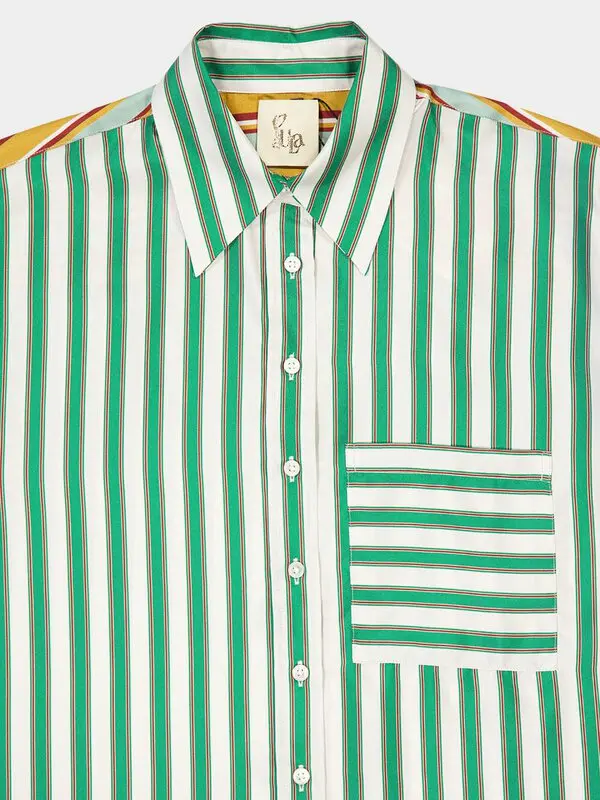 PAULA Marie Stripes Silk Twill Shirt