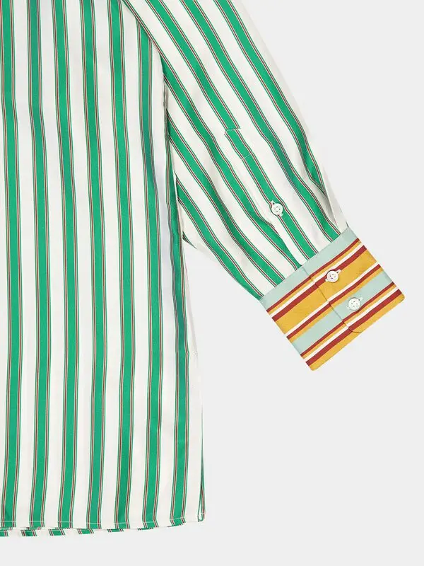 PAULA Marie Stripes Silk Twill Shirt