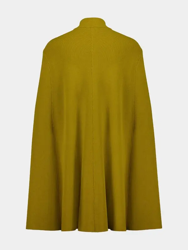 PAULA Alba Fir Jacquard Knitted Cape