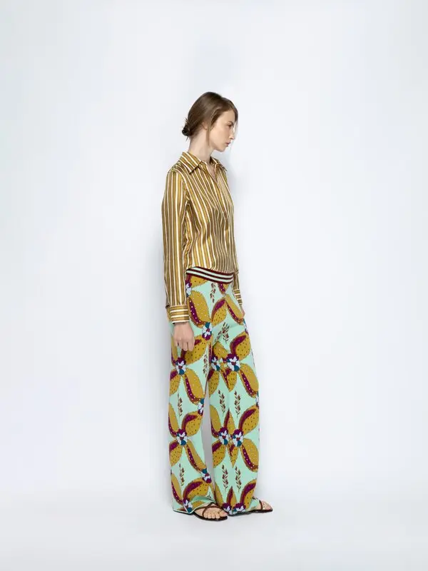 PAULA Aquageo Jacquard Wide-leg Pants