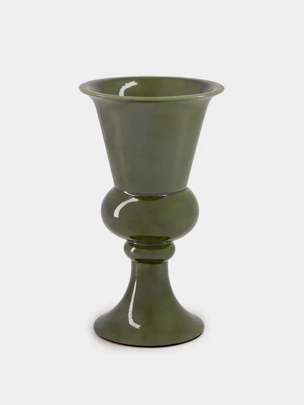 HOUSE OF CAPRICORN Florbela Ceramic Small Vase - Green