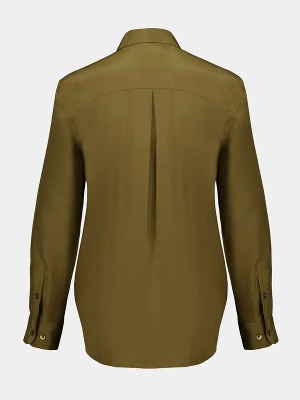 PAULA Ametista Fir Silk Shirt - Green