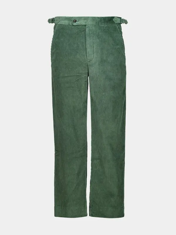 BODE Corduroy Side-buckle Trousers - Green