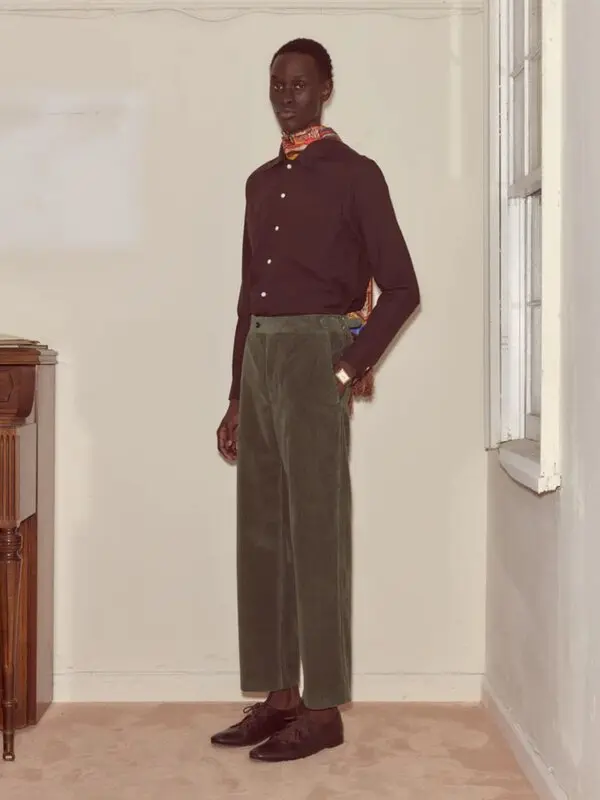 BODE Corduroy Side-buckle Trousers - Green