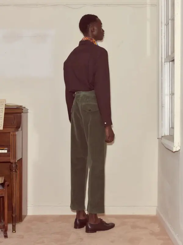 BODE Corduroy Side-buckle Trousers - Green