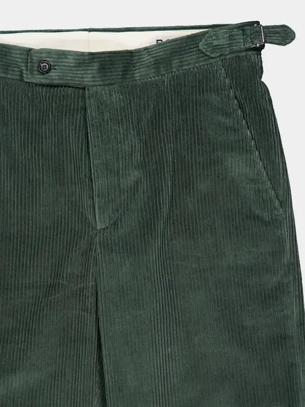 BODE Corduroy Side-buckle Trousers - Green