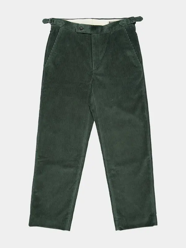 BODE Corduroy Side-buckle Trousers - Green