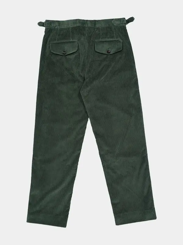 BODE Corduroy Side-buckle Trousers - Green