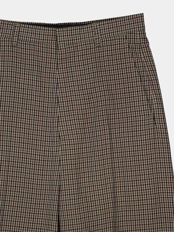 Balenciaga Checked Tailored Trousers - Green