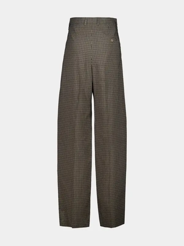 Balenciaga Checked Tailored Trousers - Green
