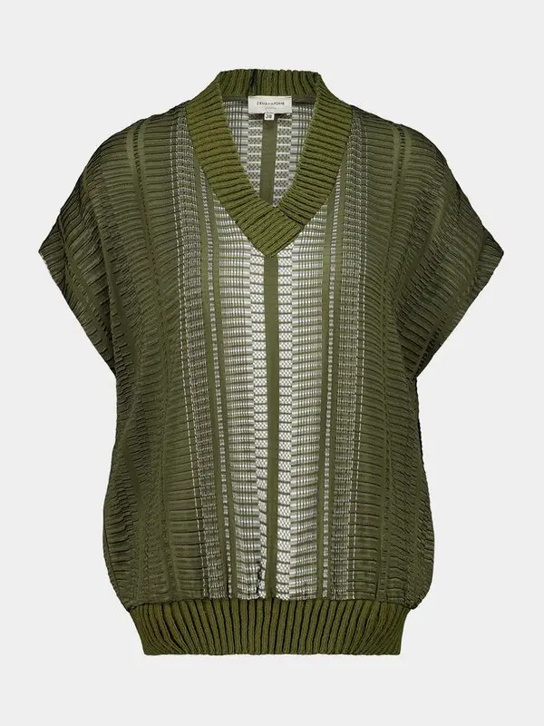 Zeus+dione Syros V-neck Silk Wool Top