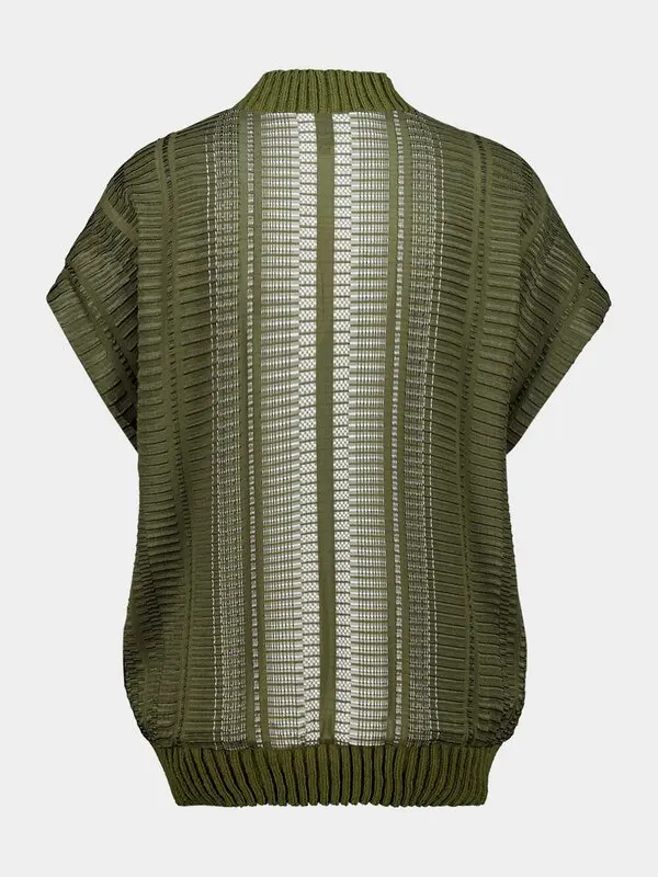 Zeus+dione Syros V-neck Silk Wool Top