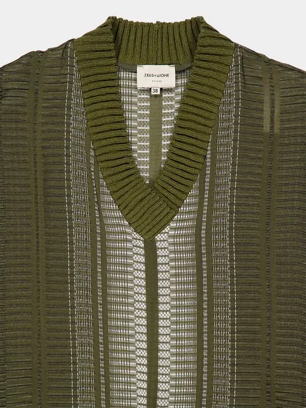 Zeus+dione Syros V-neck Silk Wool Top