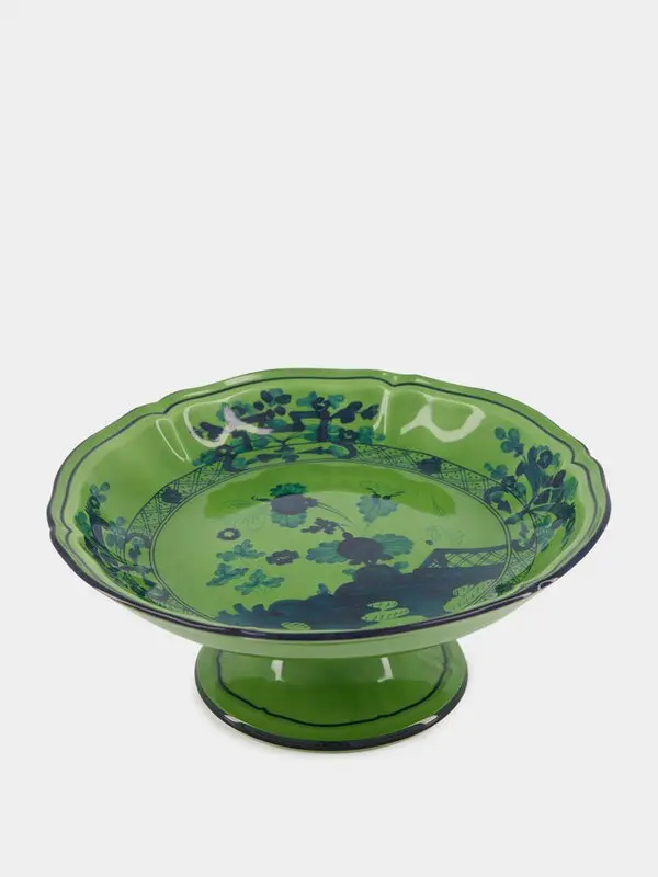 GINORI 1735 Oriente Italiano Porcelain Fruit Holder - Green