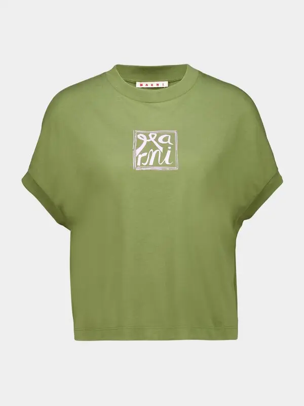 Marni Cotton Logo T-shirt - Green