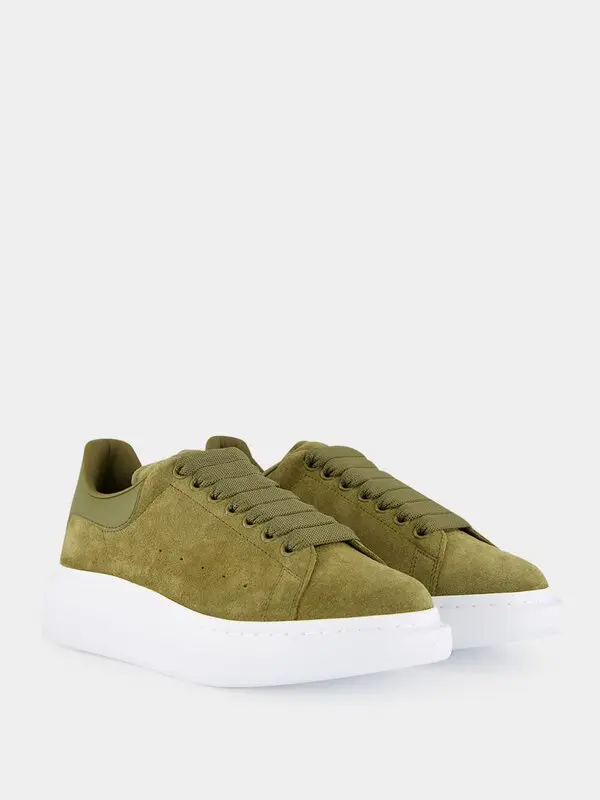 Alexander McQueen Oversized Suede Sneakers - Green