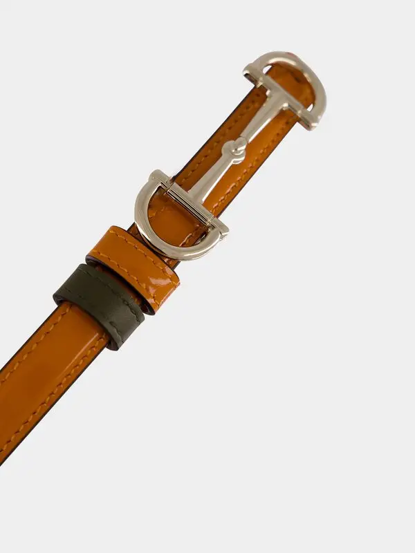 Gucci Reversible Horsebit Leather Belt - Green