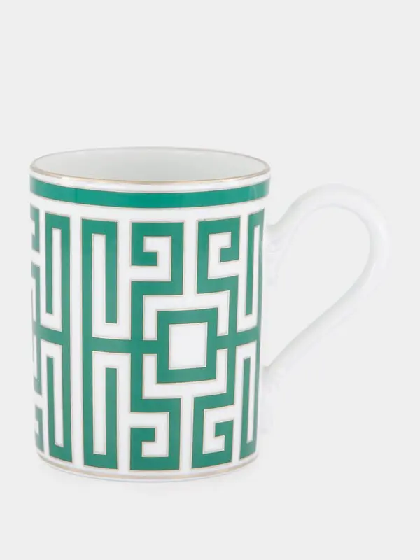 GINORI 1735 Smeraldo Labirinto Porcelain Mug - Green