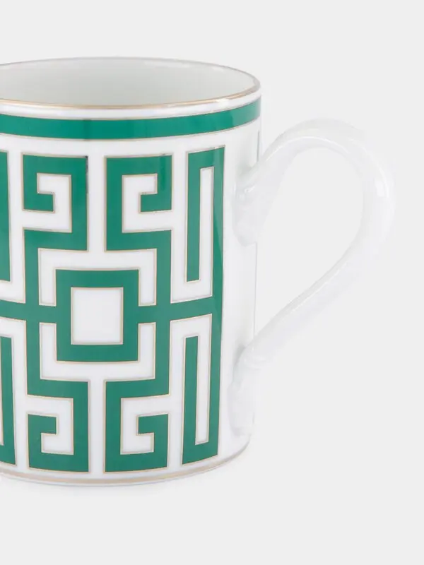 GINORI 1735 Smeraldo Labirinto Porcelain Mug - Green