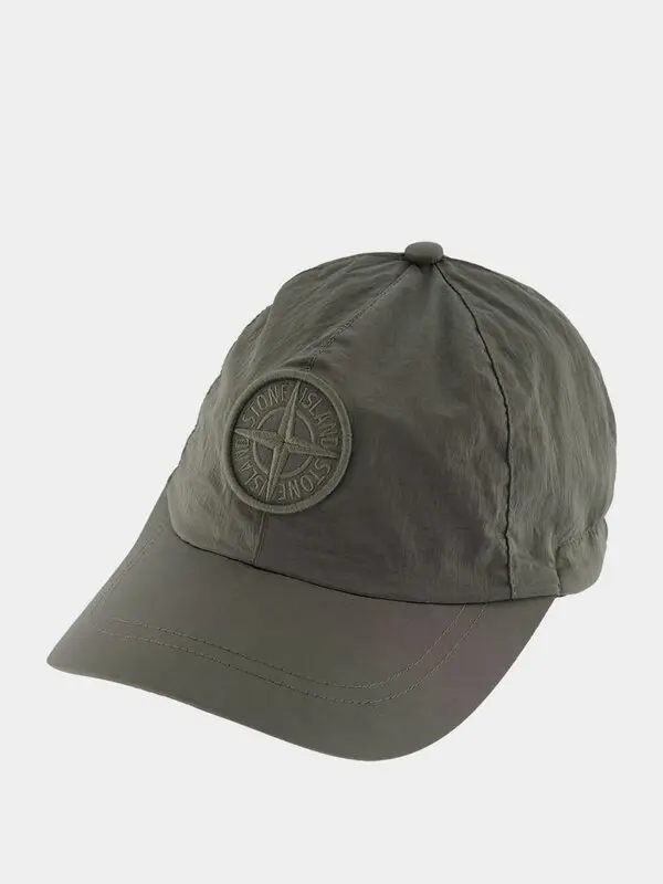 Stone Island Baseball Cap With Compass Embroidery - Green