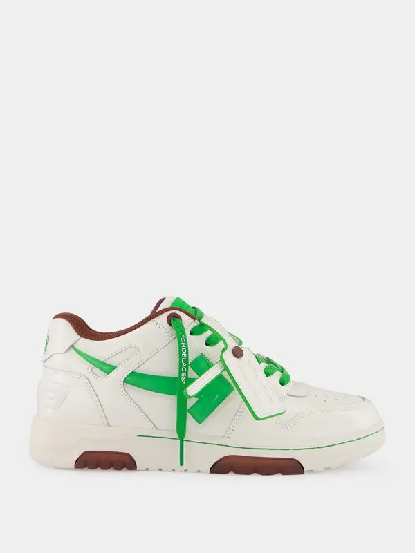 Off-White Out Of Office Leather Sneakers - Green